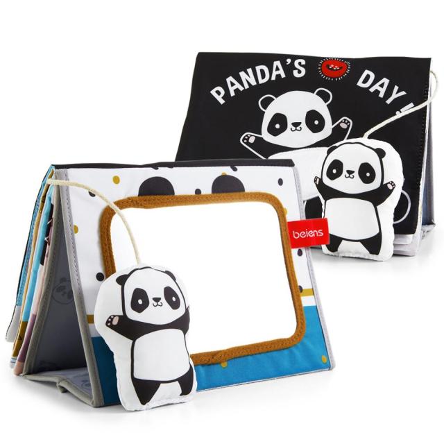 Sensory Panda Adventure Cloth Book – Bright Blue Bug